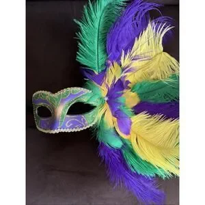 Other | Universal Studios Mardi Grad Mask Green Purple Yellow Parade ...
